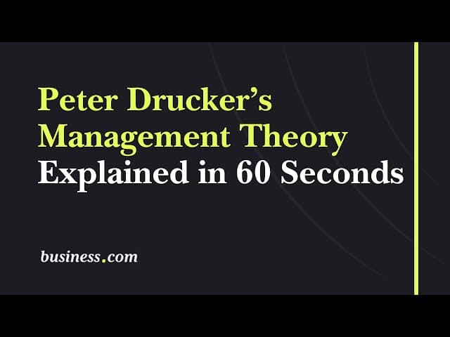 P.F. Drucker & Peter Drucker Management Theory | MBO & Knowledge Worker